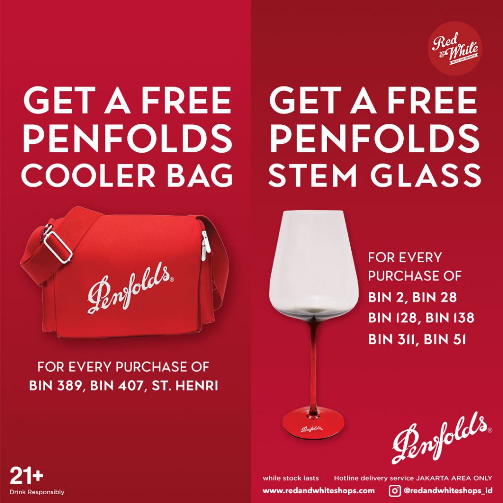 Penfolds GWP Red Stem Glass for 1 btl Purchase of - Red & White
