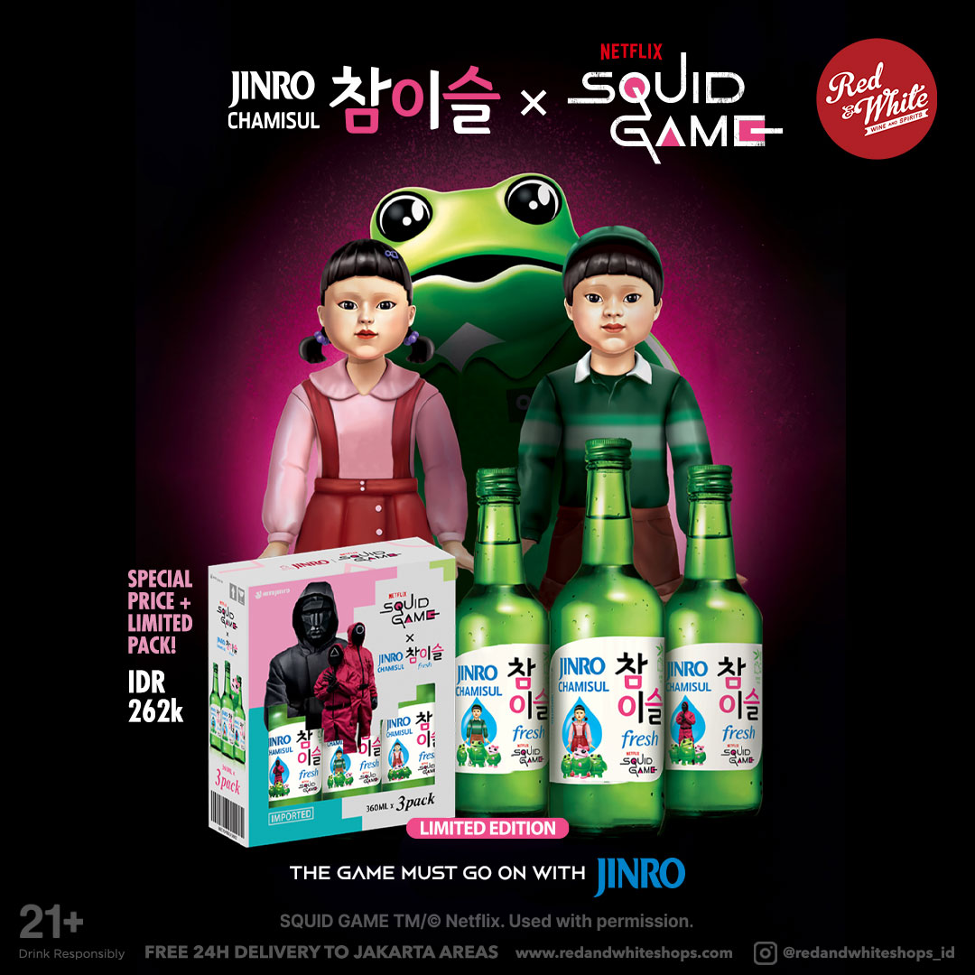Buy 3 Bottles, Get Special Price Jinro Chamisul Fresh Squidgame Edition